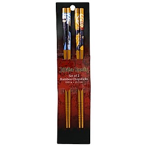 JUST FUNKY Jujutsu Kaisen Chopsticks Set of 2 - Yuji Itadori and Satoru Gojo Chopsticks - Jujutsu Kaisen Merch Includes 2 Sets of Bamboo Chopsticks - 8.85 Inches Long Anime Chopsticks