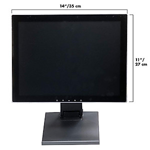15" Pro Series Capacitive LED Backlit Multi-Touch Monitor, True Flat Seamless Design Touchscreen, Great for Office, POS, Retail, Restaurant, Bar, Gym, Warehouse, NO Driver Required (15 Inch)