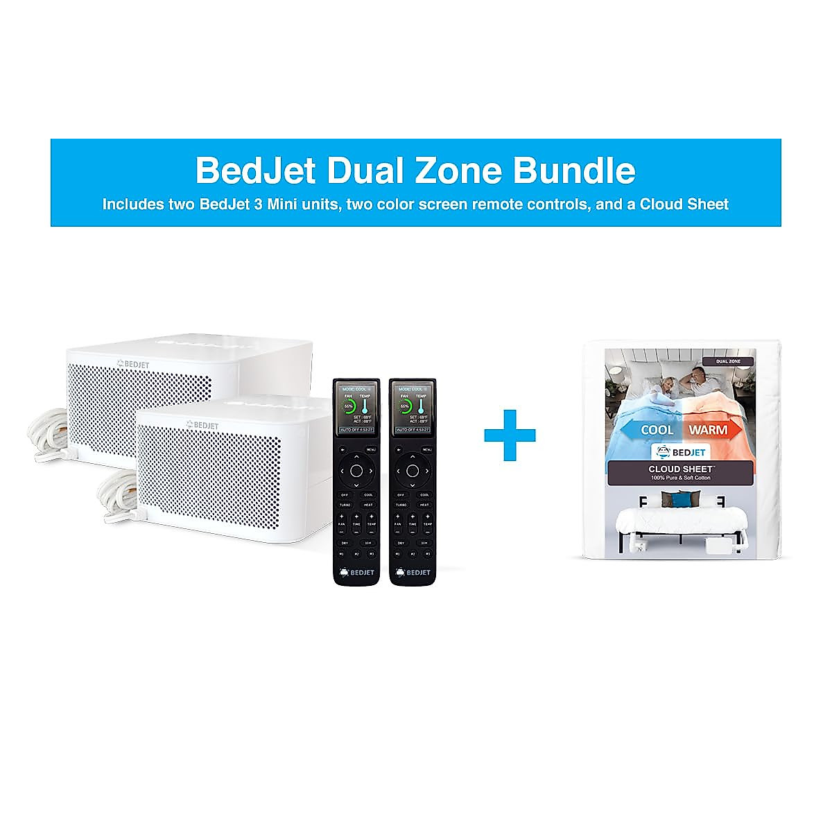 BedJet 3 Climate Control for Beds, Cooling Fan + Heating Air (Dual Temperature Zone - King Size)