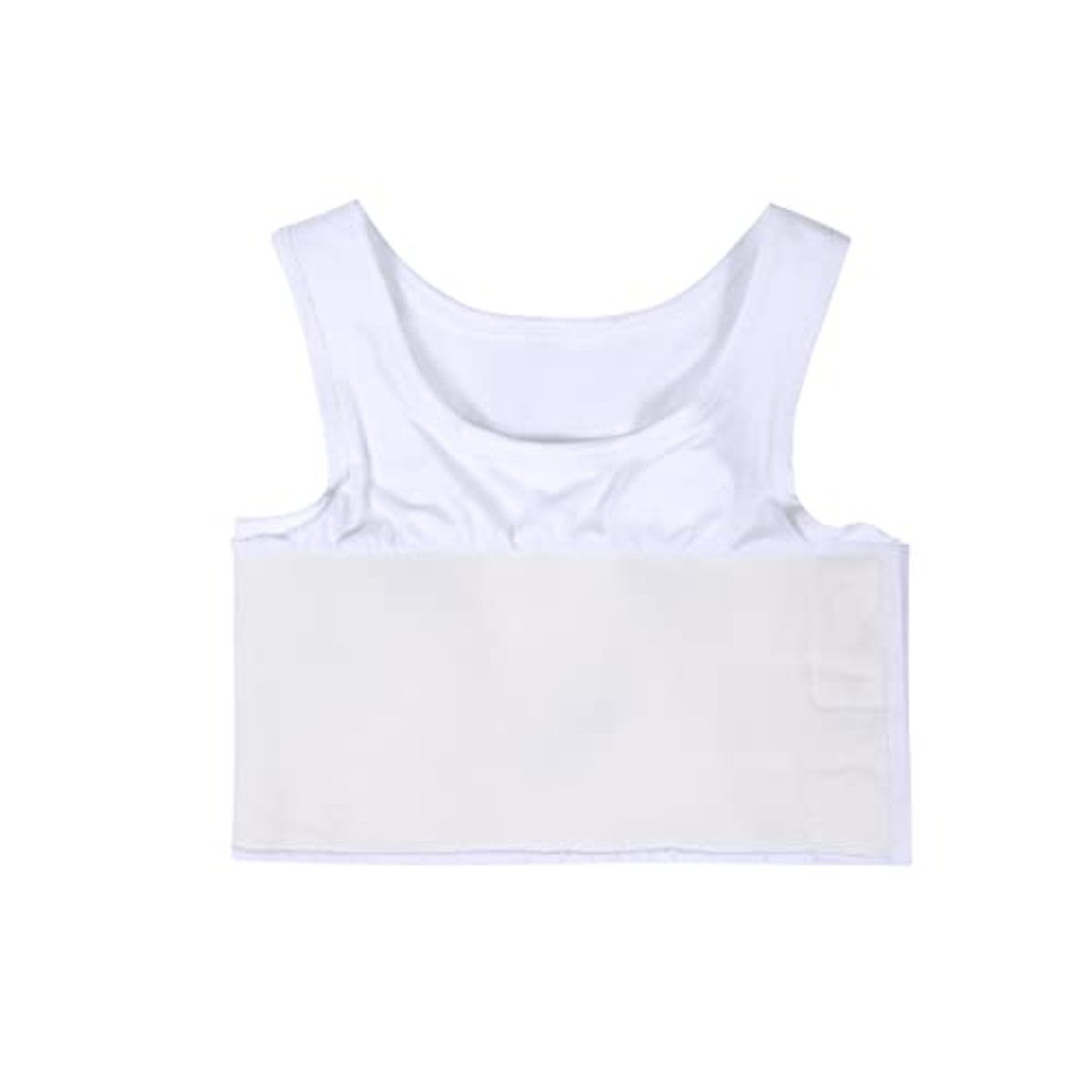 INRANXISM Chest Binder for Women FTM Cotton Binder Trans Hook Binder Bra for Transgender Tank Top (Large, White)
