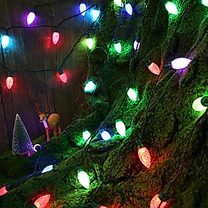 iBaycon C9 Christmas Lights 72ft 200 LED 8 Modes Xmas String Lights Waterproof Solar Fairy Lights for Garden, Patio, Fence, Balcony, Outdoors (Multicolor)