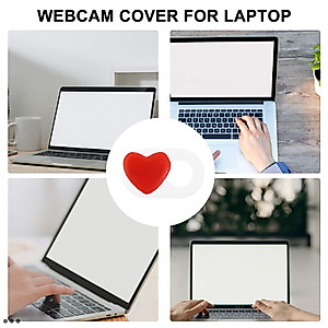 OSALADI Camera Pack Heart Shaped Webcam Slide Ultra Thin Laptop Cover Slide Creative Privacy Shutter for Laptop Tablet Desktop Desktop Phone Stickers Webcam Cover
