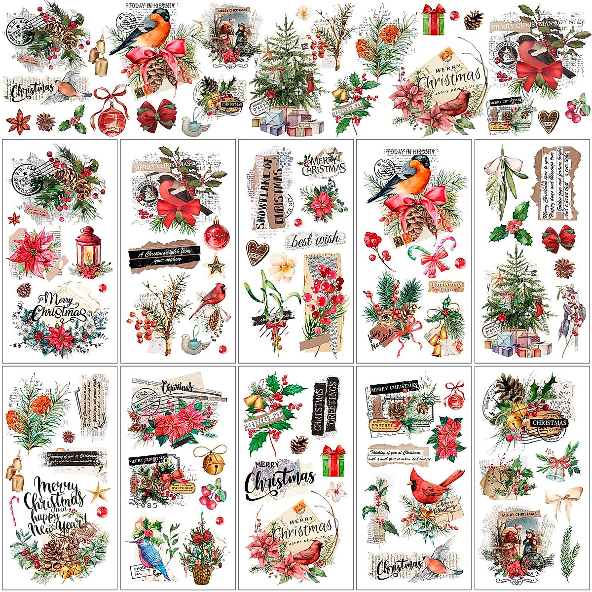 Lincia 10 Sheets Easter Day Rub on Transfers for Crafts and Furniture Bunny Rub on Transfers Stickers for Wood DIY Home Decals Craft 5.91 x 11.81(Fresh Style)(Floral Holiday)