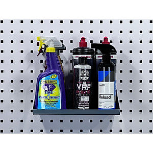 Locking Pegboard Hooks Triton Products 56126-SLV LocHook Shelf, 12" x 6", Silver