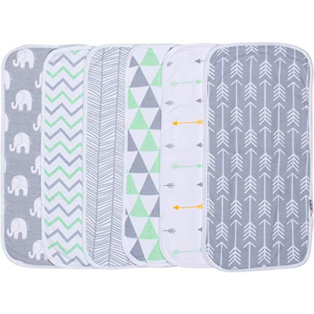 Burp Cloths for Baby Boy & Girl - Ultra Absorbent Burping Cloth Rags - Anti Shrink Unisex Burpy Clothes - Super Soft Jersey Cotton, Large 21"x10" - Thick for Newborn Cloth Diapers - 6 Pack