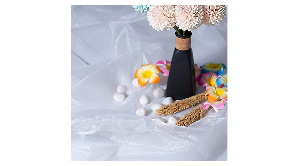 Fynite Sheer Organza Fabric - Premium 10 Yards for Crafts