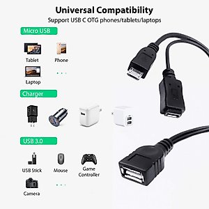 Tek Styz PRO USB + OTG Power Stick Compatible with Emporia FLIP Basic Smartphone for Dual Function Connection to Any Compatible Keyboard, Gaming, Mouse, Storage Drive or 100s of USB Device