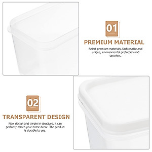 Zerodeko 3pcs Transparent Noodle Box Pp Crisper Flour