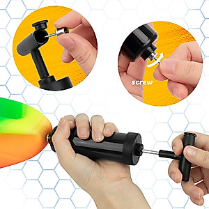 Homotte Rainbow Sports Balls Pack of 4, 1 Each of 8.5" Football, Basketball, Soccer and Volleyball for Playground, Inflatable Multi-Sport Ball Set with 1 Pump for Kids Outdoor Activities