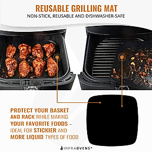 Air Fryer Parchment Paper Sheets Compatible with Philips Viva, Dash, Secura XL, Maxi-Matic Elite +More | Paper Liner Accessories for Airfryer