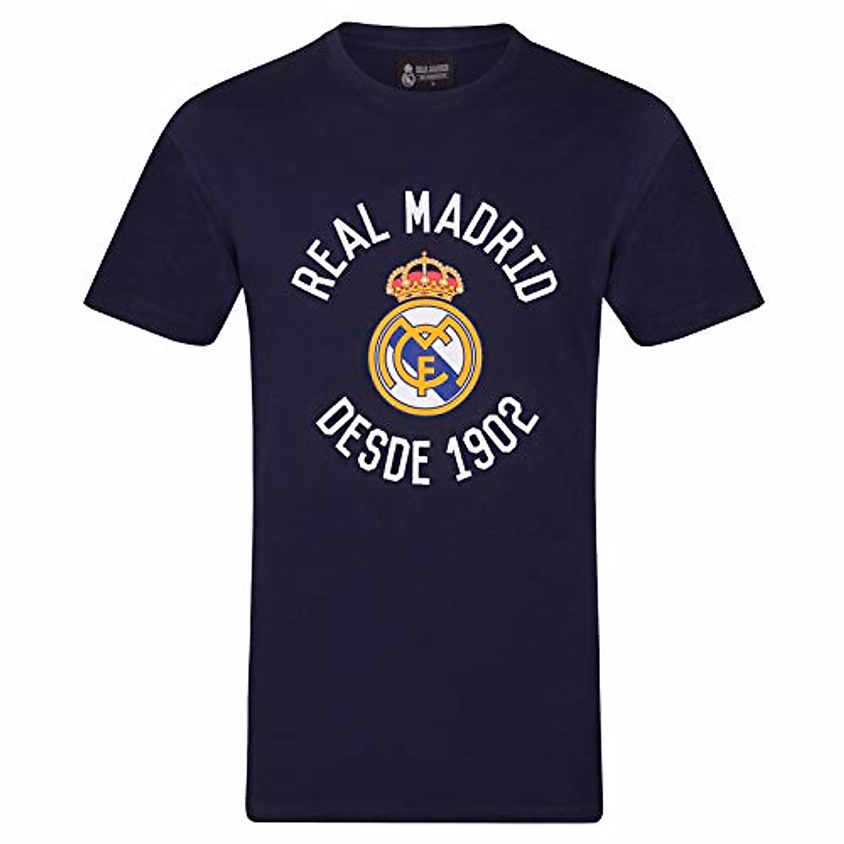 Real Madrid Official Soccer Gift Mens Graphic T-Shirt Navy XXL