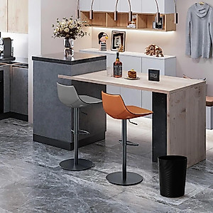 decorluxes Trash Cans, Plastic Small Trash Can, 1.8 Gallon Bedroom Trash Can, Office Trash Can, Waste Can for Bathroom (2, Black)