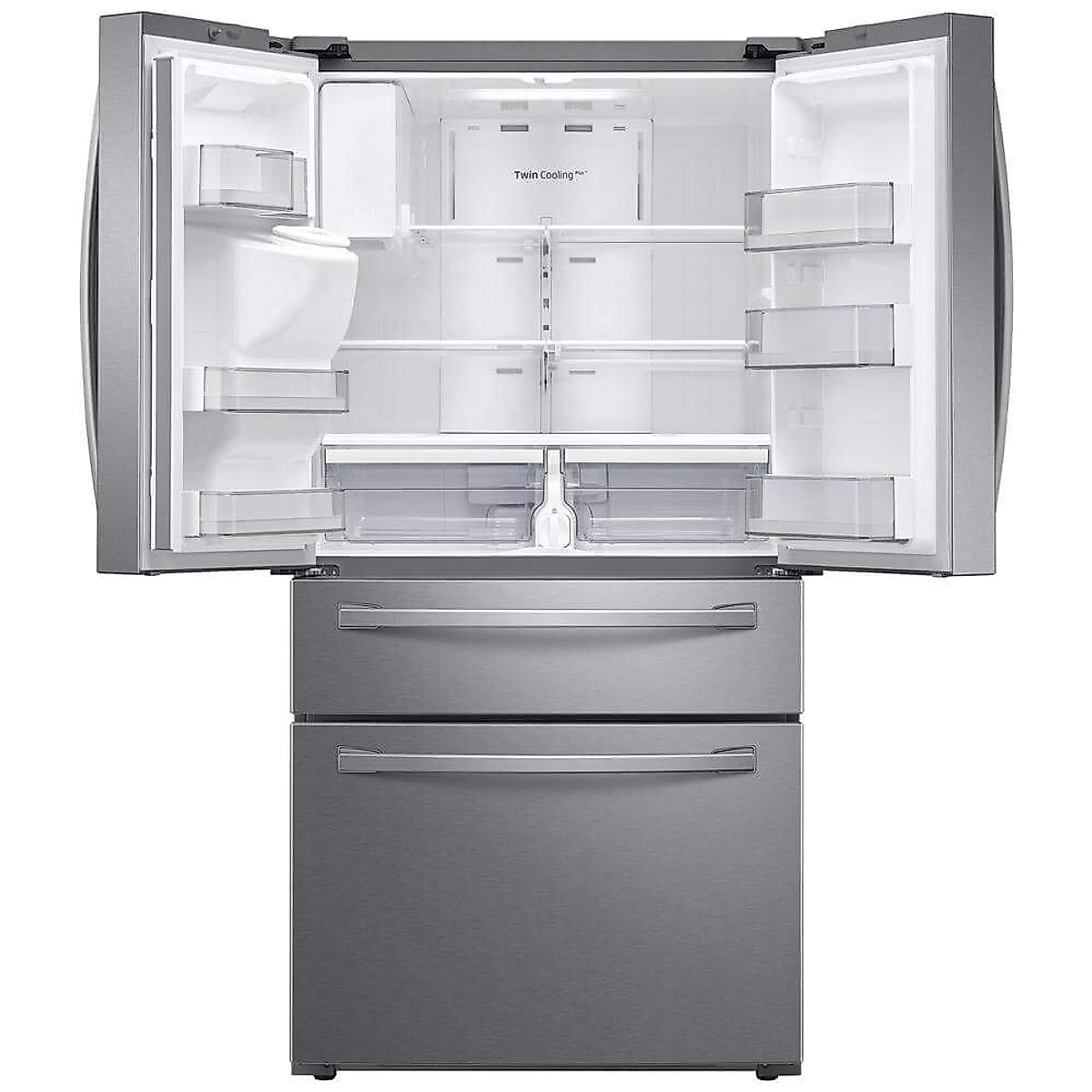 SAMSUNG RF24R7201SR 23 cu. ft. Counter Depth 4-Door French Door Refrigerator with FlexZone(TM) Drawer in Stainless Steel