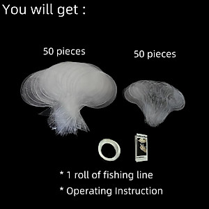 Clear Balloons, 100pcs Multi Sizes Small BoBo Balloons Crystal Tranparent Mini Fake Bubbles Balloons with Fishing Line for Balloon Arch