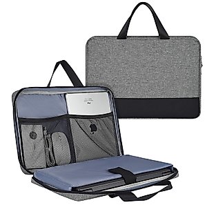 17-17.3 Inch Laptop Bag, Men Women TSA Briefcase with Organizer for HP Envy 17 17t/Pavilion 17, Dell Inspiron 17/G3 G7 17.3, Ideapad 330 L340 17.3, Acer Aspire 17.3, ROG MSI GS75 17.3 Case, Gray