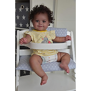 Terabithia 20" African American Reborn Baby Doll, Realistic Soft & Weighted, Sweet Smiling Newborn Girl
