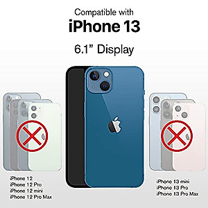 VENA Wallet Case Compatible with Apple iPhone 13 (6.1"-inch), vCommute (Military Grade Drop Protection) Flip Leather Cover Card Slot Holder with Kickstand (Blue)