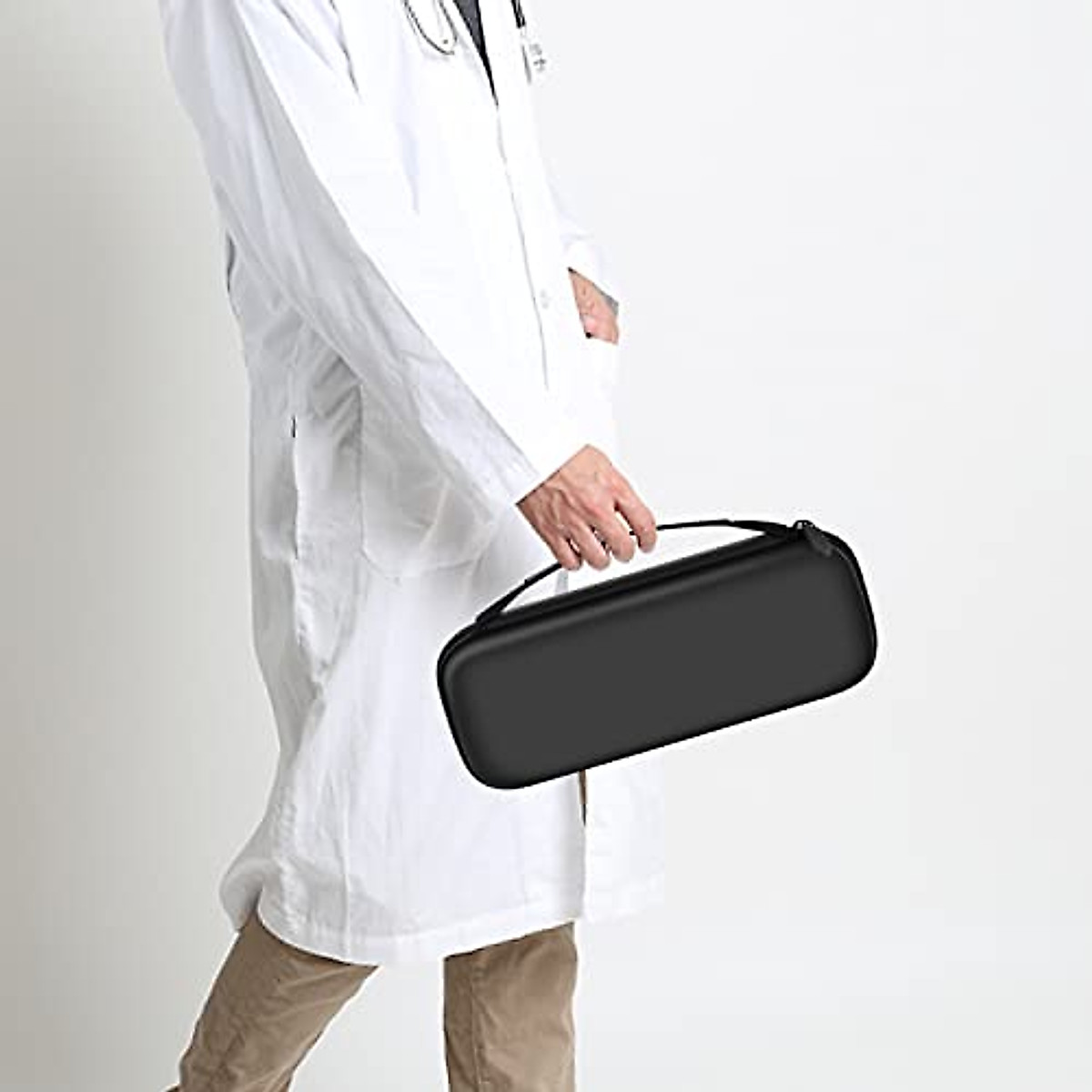 Stethoscope Case Compatible with 3M Littmann Classic III Monitoring/Lightweight II S.E/Cardiology IV Diagnostic/MDF Acoustica Stethoscopes, Extra Pocket for Doctor & Nurse Accessories (Black)