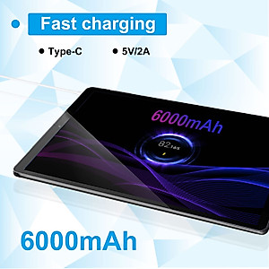 AOYODKG 2 in 1 Tablet 10 in, Android 11 Tablet Computer with Keyboard Bundle, 4GB+64GB, 5G & 2.4G WiFi Tablets PC, Dual Camera, 6000mAh, Mouse, Stylus (DGO-Gray)