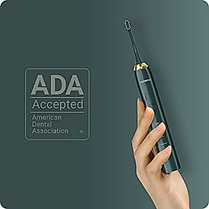 Hyslor Electric Toothbrush, Sonic Electric Toothbrush for Adult, 330 Days on Single Charge, 5 Modes 3 Intensity Levels, Pressure Sensor, 2 Minute Timer, 30 Second Interval, Smart Memory Mode