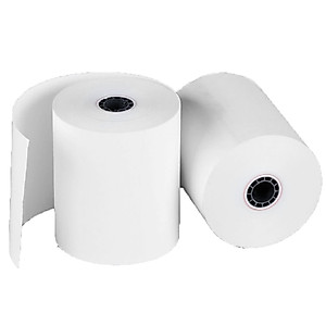 Thermal Paper Rolls 3 1/8 x 230 - American Made: [50/pack] BPA Free 48 GSM Solid Tube Core CC Receipt paper for POS terminals Cash Registers Clover Stations SCP700 TSP100 TSP300 TSP400 TSP500 TSP600