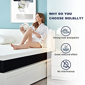 Molblly Full Size Mattress,6 Inch Premium Cooling-Gel Memory Foam Mattress Bed in a Box,Full Bed Supportive & Pressure Relief with Breathable Soft Fabric Cover,10 Year Warranty