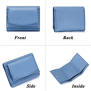 Qiuumey 2023 New Unisex Anti-Credit Card Fraud Folding Mini Wallet, 2023 New Vegan Mini Wallet for Women, Leather RFID Blocking Card Holder Pocket Anti-Credit Card Fraud Folding Mini Wallet (Pink)