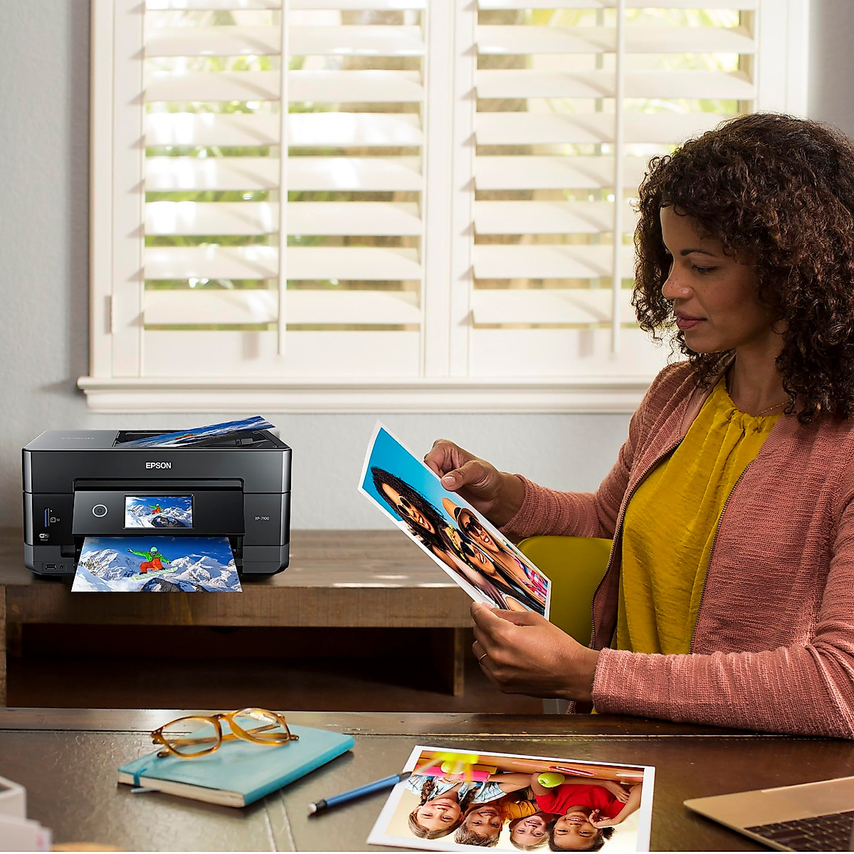 Epson Expression Premium XP-7100 Wireless Color Photo Printer with ADF, Scanner and Copier, Black