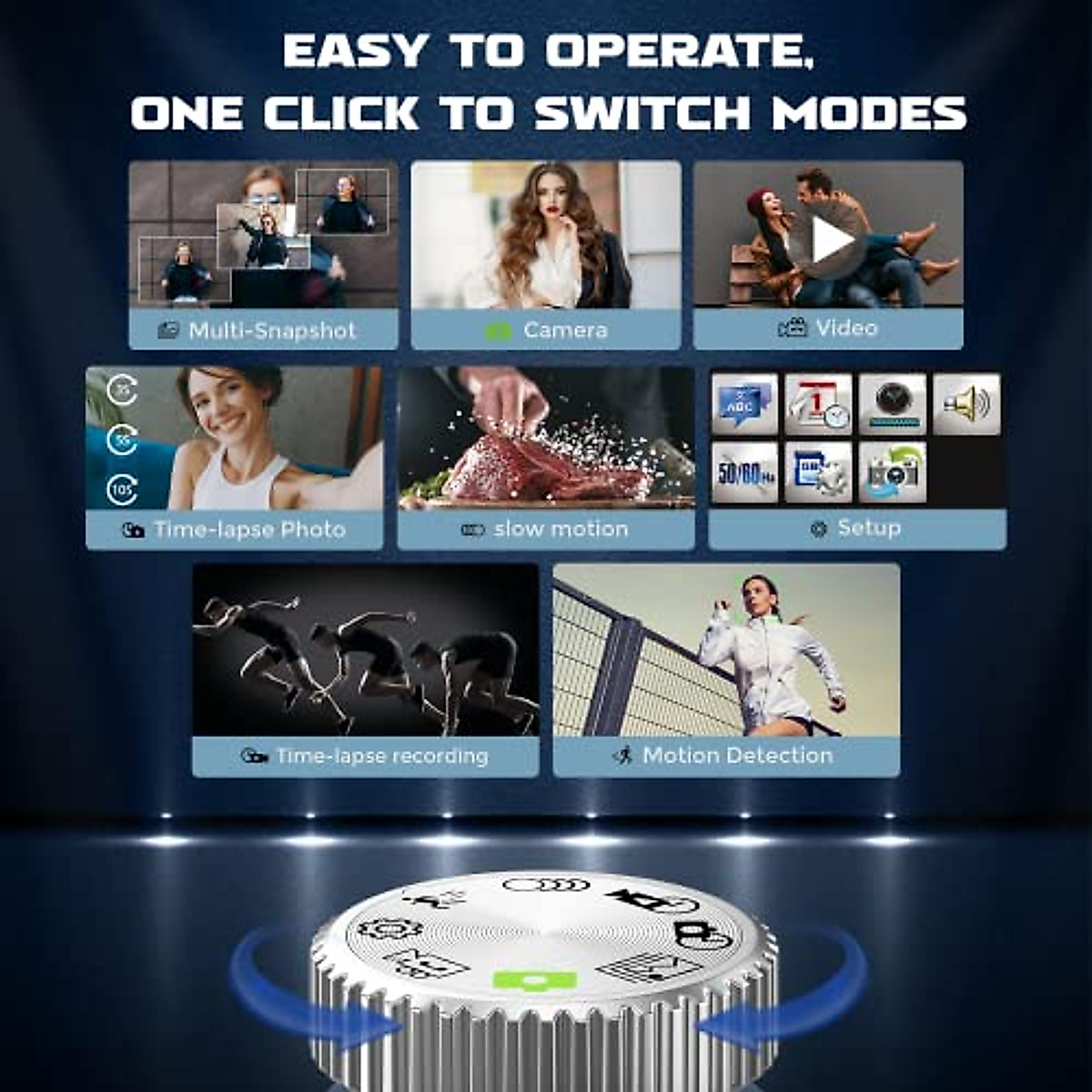 Digital Camera 4K Auto Focus 48MP Vlogging Digital Video Camera for YouTube Portable Digital Camera with Viewfinder Function Rotary Button Fashionable Appearance Design
