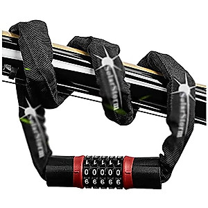 VIGAT Bicycle Lock, Safe Anti-Theft Bicycle Password Chain Lock-No Key Needed, Suitable for Bicycle, Motorcycle, Electric Car, Gate Lock(Size:60cm)