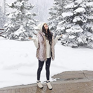 DUOYANGJIASHA Womens Snow Boots Warm Ankle Booties Waterproof Comfortable Slip On Outdoor Fur Lined Lining Winter Shoes for Women