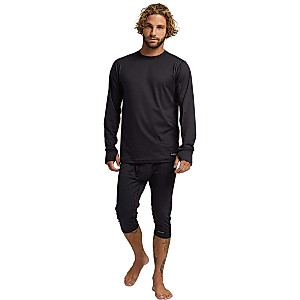Burton Men's Standard Midweight X Base Layer 3/4 Boot Pants, Black, Medium