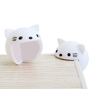 Corner Guards Edge Bumpers Ball Shape Baby Child Safety Proof Furniture Table Protector 4 Pieces (Cat)