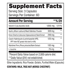 UMZU Redwood - Supports Nitric Oxide & Healthy Blood Flow - Blend of Vitamins & Herbal Extracts - Supplement with Vitamin C, Garlic & Horse Chestnut - for Well-Being - 30 Day Supply - 180 Capsules