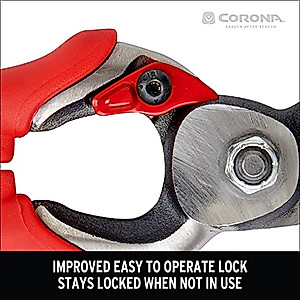 Corona BP 7100D Forged DualCUT Bypass Hand Pruner, 1-Inch Cut, Steel