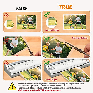 Lamtetur Thermal Laminating Pouches 9" x 11.5" Inches,3-Mil 100/200Pack,Laminator Sheets,Letter Size ,Clear (3MIL-200sheets)