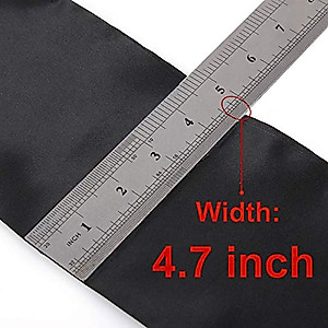 XTREND 2Pcs Women's Satin Edge Scarves for Wigs 58 Inch Silk Edge Laying Scarf for Women Non Slip Hair Wrap Wigs Grip Band for Yoga, Makeup, Facial, Sport (2 pcs, Black#)