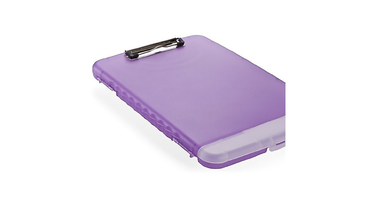 Officemate Slim Clipboard Storage Box - Purple