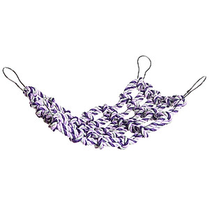 Niteangel Small Animal Activity Toy, Rat and Ferret Cotton Rope Nets (Purple)