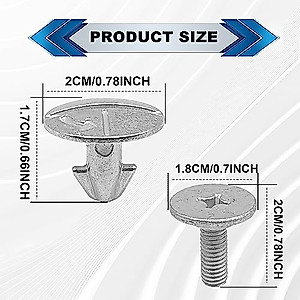 Engine Lower Cover Pin Screws, 6PCS Radiator Engine Access Cover Pin Clip Screw 90674-TY2-A01 and 2PCS Lower Engine Cover Bolt 90105-TBA-A00, Compatible with Honda Accord CRV Civic(1 Set, 8Pcs)