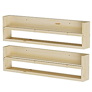 brightmaison Polynez 30" Floating Shelves for Wall & Nursery Book Shelves, Kids Bookshelf for Wall Multiuse Wall Shelf Set of 2 Unfinished Floating ShelfUnfinished