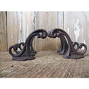 Coat Hat Hooks Cast Iron Lot Set of 6 Double Hook 3.5 Inch Antique Vintage Style