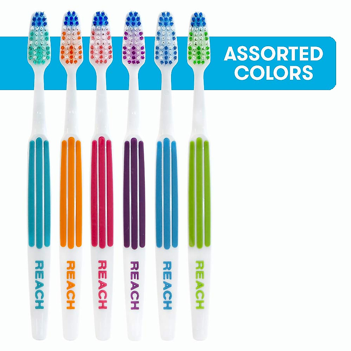 REACH Advanced Design Toothbrushes, Soft, 2-Count (Pack of 6)