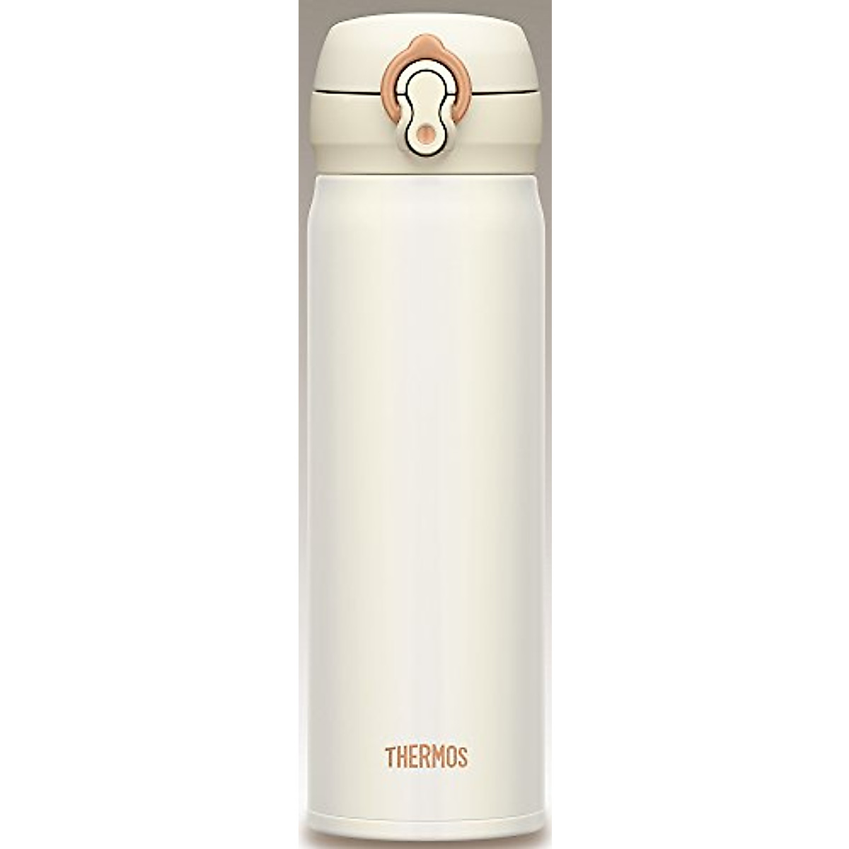 Thermos Stainless Steel Commuter Bottle, Vacuum insulation technology locks,0.5-L,Pearl White,[one-touch open type] ,JNL-502 PRW