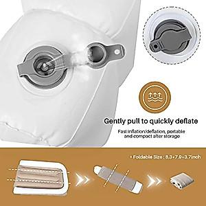 CIONIC Inflatable Airplane Bed for Kids, Baby Travel Bed on Plane, Infant Blow Up Air Mattress, Toddler Sleep Bed Fits Air Plane Economy Seats, Car Seat and Train Seat