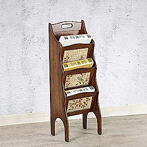 Magazine & Newspaper Baskets Shelf Storage Rack Shelf Wall Shelf Book Magazine Rack Newspaper Storage Rack Album Data Solid Wood Wall Storage Rack Floor Magazine Rack Shelf Baskets