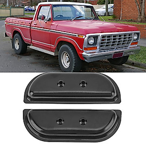 Inner Handle Armrest Container Bin, Door Panel Arm Rest Cups Metal Cup Holder Replacement for Truck F-100 1973-1979 Black