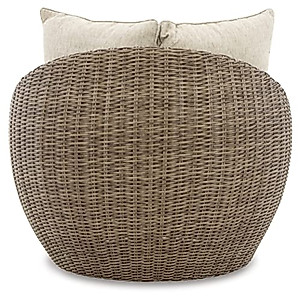 Signature Design by Ashley DANSON Swivel Lounge with Cushion, 2 Count, Light Brown