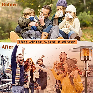 Heater Outdoor Heater Patio Heaters - Commercial Propane Outdoor Heater 48000 BTU Portable Space Heater, Tip-over Overheat Protection,For Courtyard Garage, Freestanding, Height Adjustable