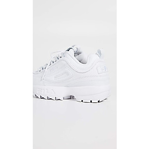 Fila Women's Disruptor Ii Premium Comfortable Sneakers, White/White/White, 6.5